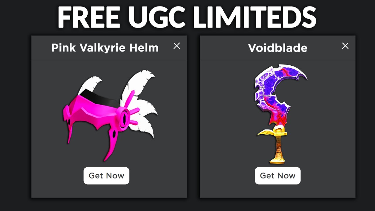 FREE UGC LIMITEDS ON ROBLOX GET THIS VALK & VOIDBLADE - YouTube
