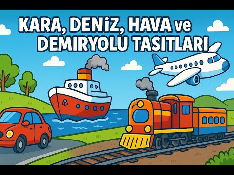 Ulaşım Yolları ve Araçlar 🚅  Eğitici Şarkı 🚗 Okul Öncesi 🚢  Eğitici ve Öğretici Video🚂