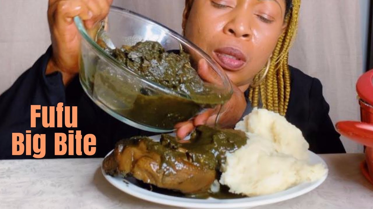 Fufu eating africa food mukbang. - YouTube
