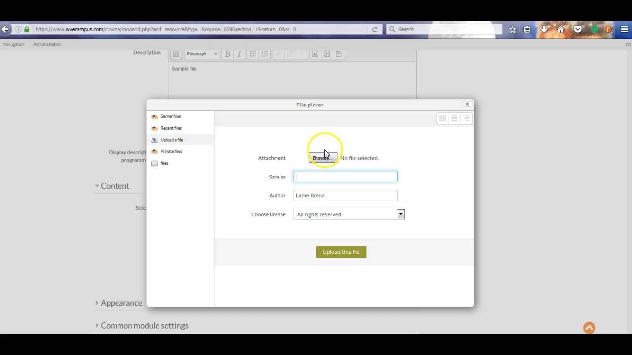Uploading a File using the File Picker - YouTube