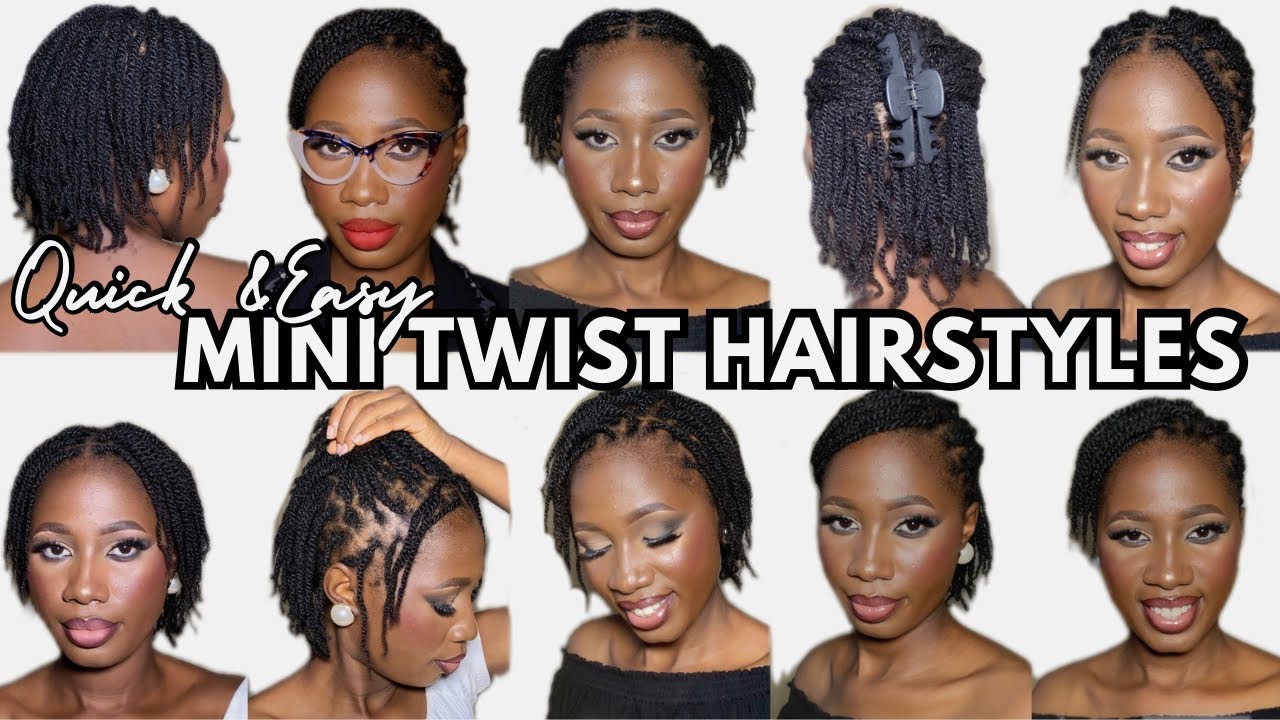 HOW TO STYLE MINI TWISTS | Natural Hairstyles for Black Women - YouTube