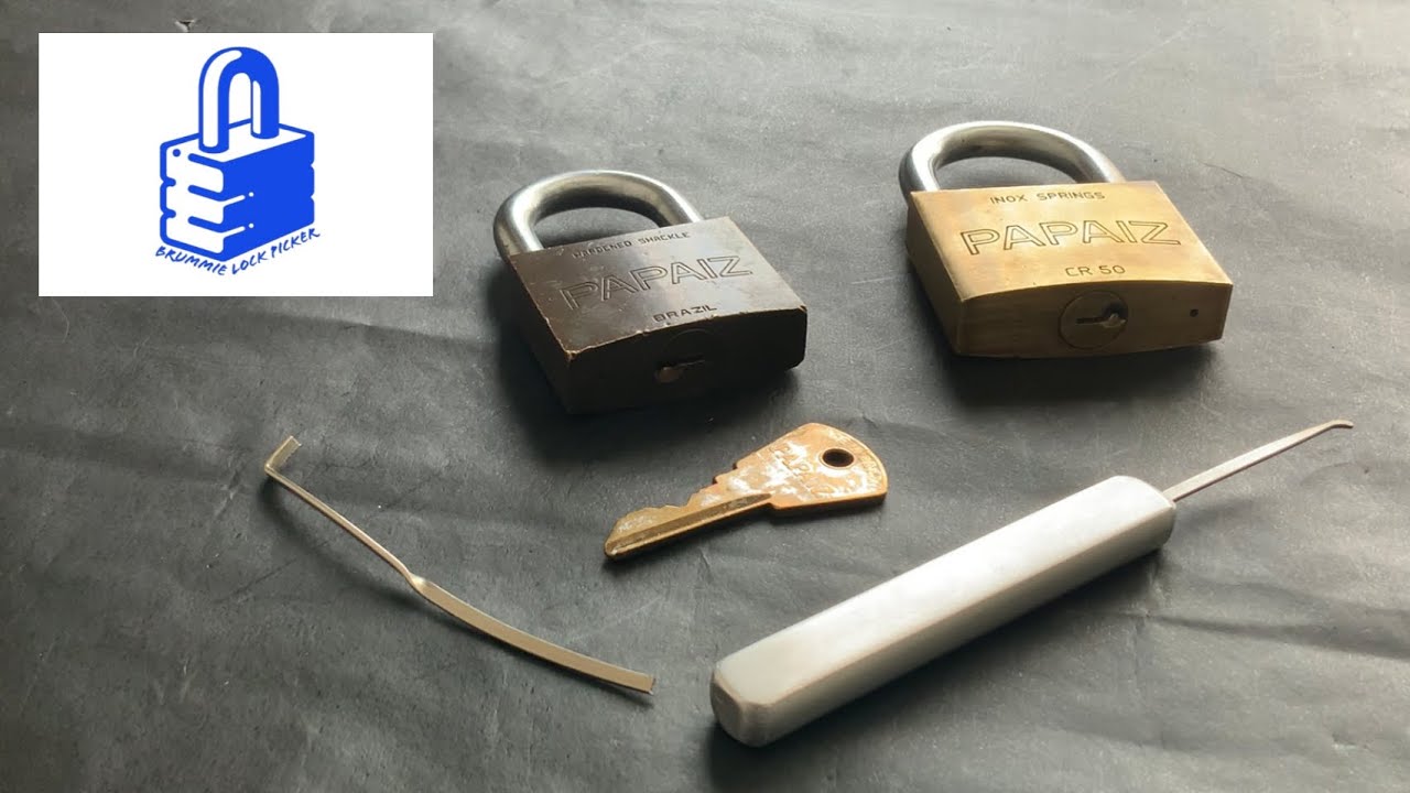 (70) Papaiz padlock picked with homemade Bra under wire lock pick ...