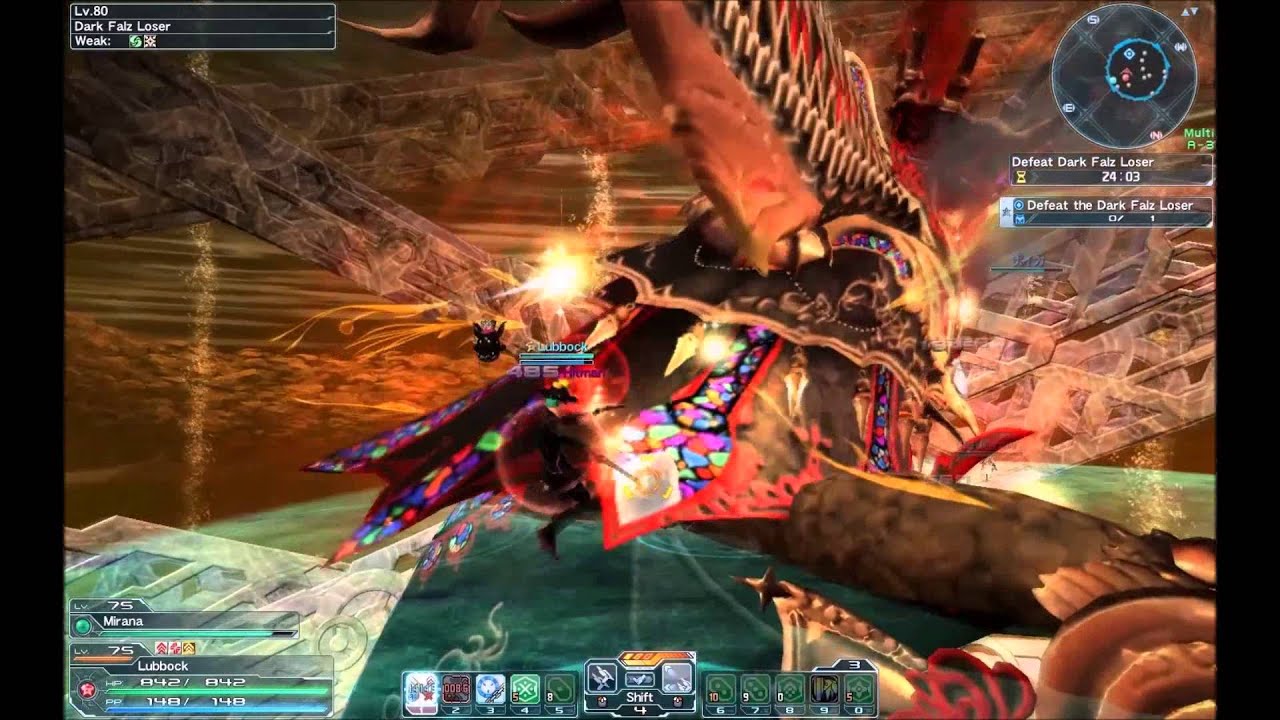 Jake plays PSO2 [JP] - vs. Dark Falz Luther [X.Hard] - YouTube