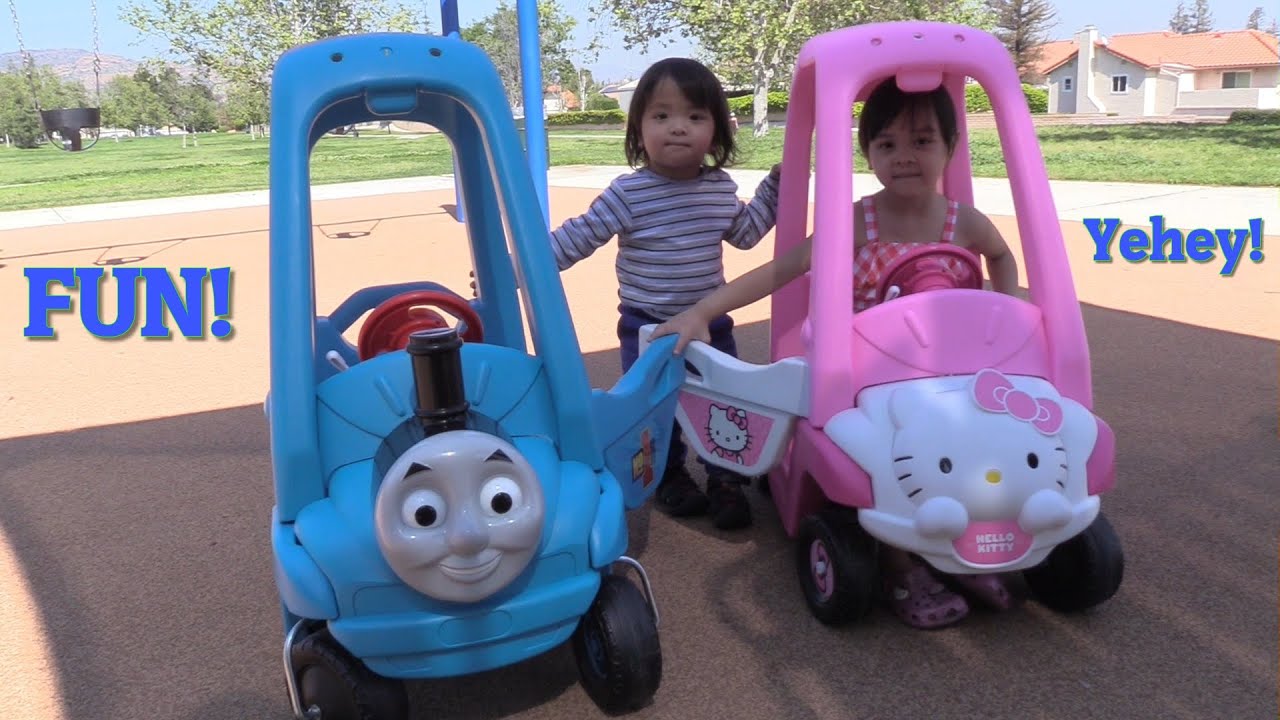 Hello Kitty Ride-On Car and Thomas the Tank Engine Ride-On Train ...
