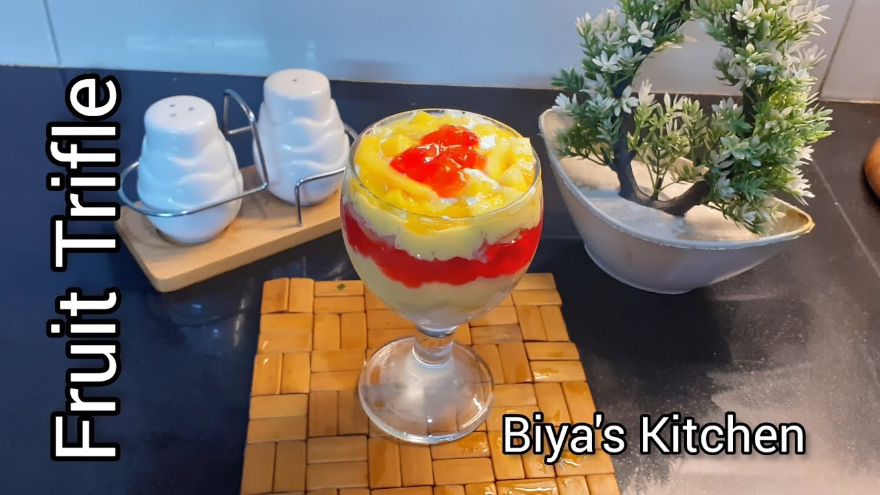 Fruit Trifle | Fruit Custard | Recipe By Biya's Kitchen - YouTube