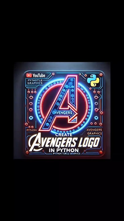 Avengers Logo Python Code | Turtle Graphics | Free Source Code - YouTube