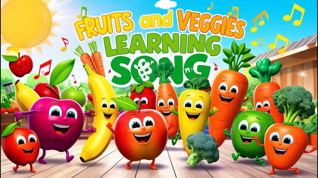 Fruits and Veggies Learning Song | Healthy Eating Fun for Kids - YouTube