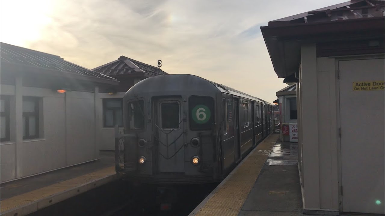 MTA NYC Subway: Pelham Bay Park Bound R62A 6 Express Train Arriving ...