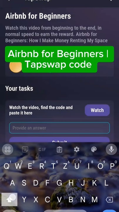 Airbnb for Beginners | Tapswap code | tapswap code || Airbnb for Beginners #tapswapcode #crypto ...