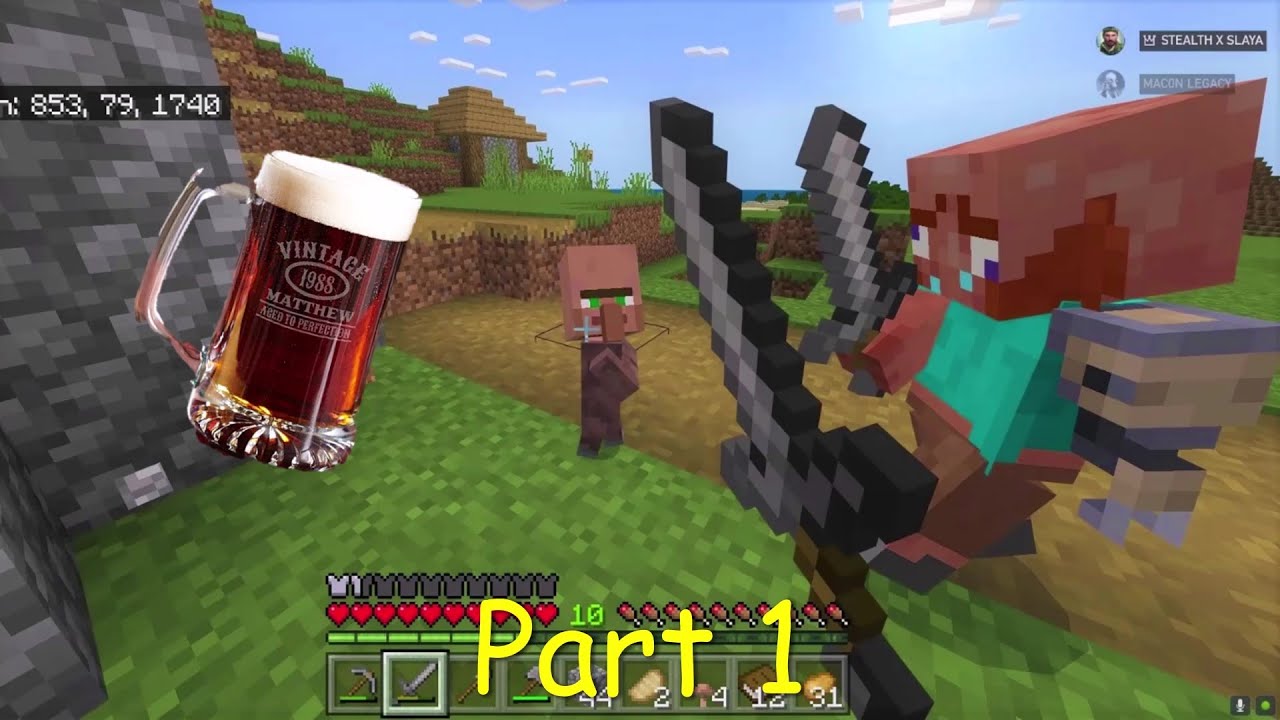 Drunken Minecraft on Minecraft Drunk Edition (Part 1) - YouTube