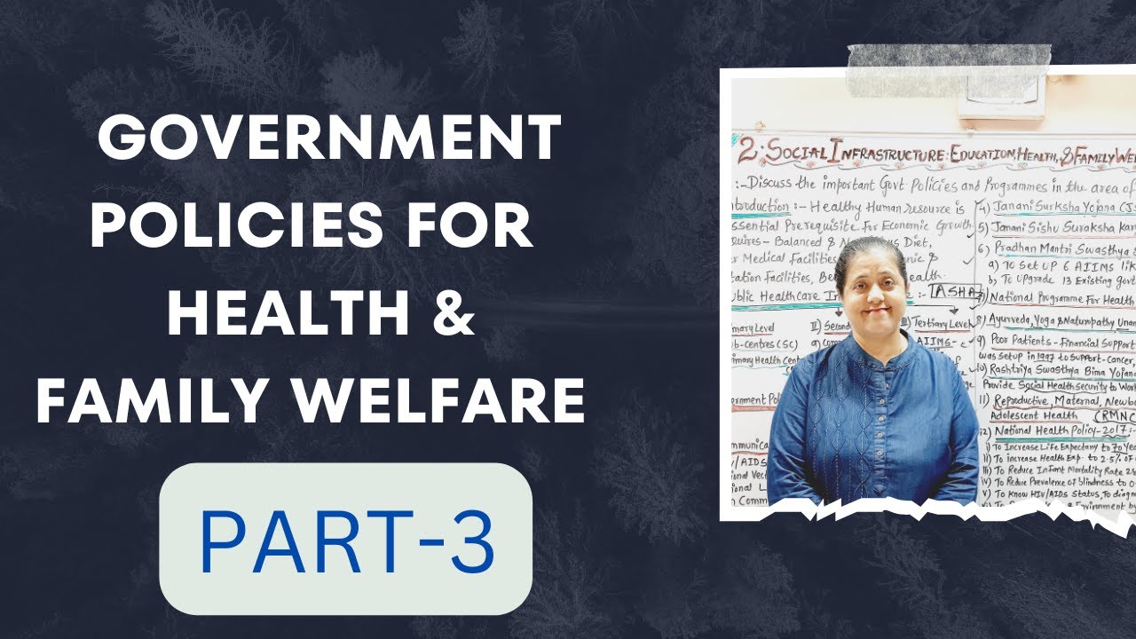 Government Policies For Health & Family Welfare | Social Infrastructure ...