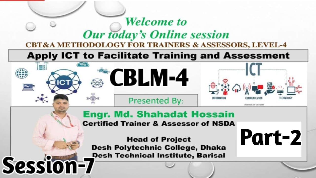 Apply ICT in CBT&A Environment, Part-2 CBT&A, BATCH 5 Online Class - YouTube
