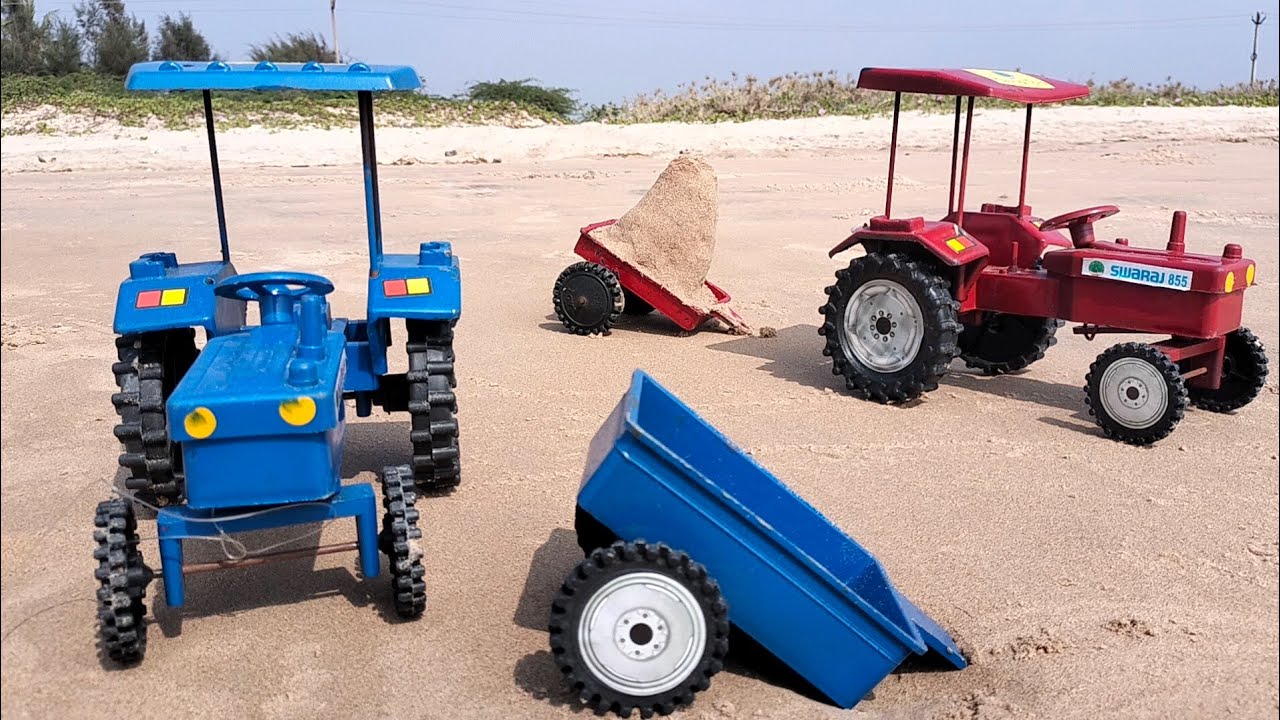 Diy tractor mini Tractor sand loading - YouTube