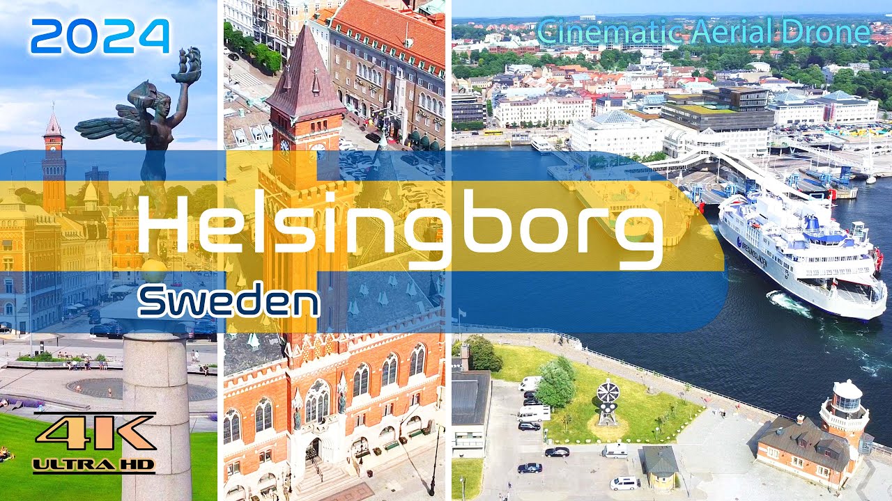 Helsingborg From Above - Sweden - Kärnan- Hamnkrogen - Harbor- 4K Aerial - June 2024 - YouTube