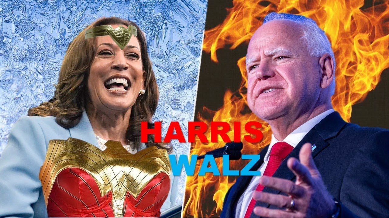 Kamala Harris & Tim Walz - superhero camouflage - ice and Fire - vice ...