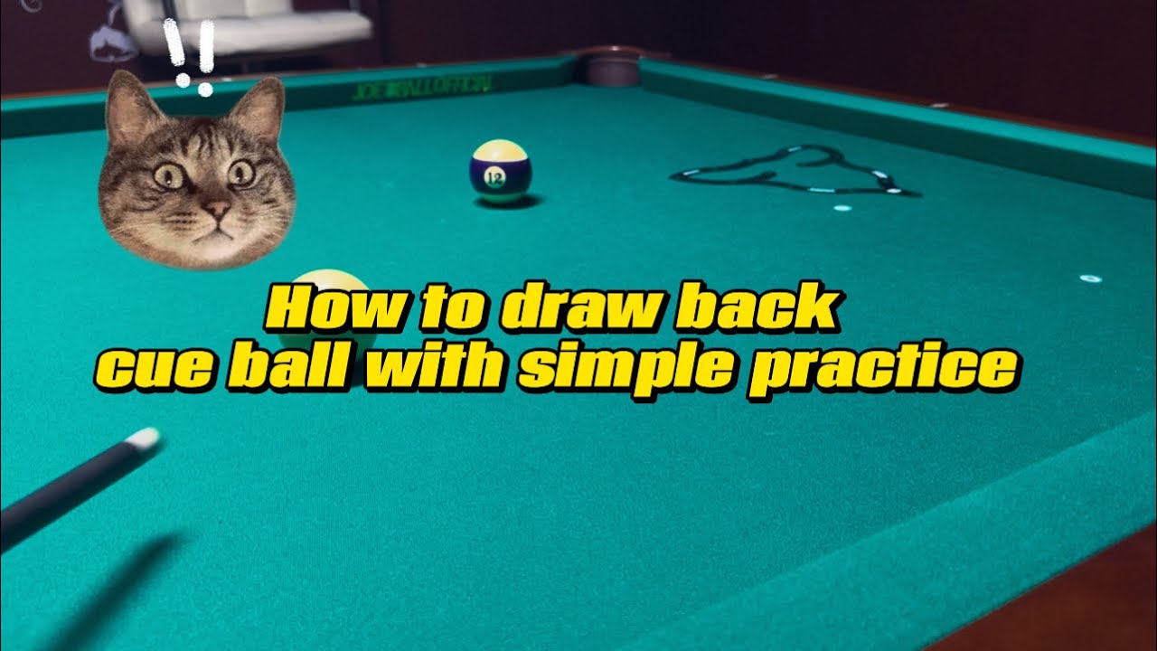 Simple practice tip on how to draw back cue ball (spin) - YouTube
