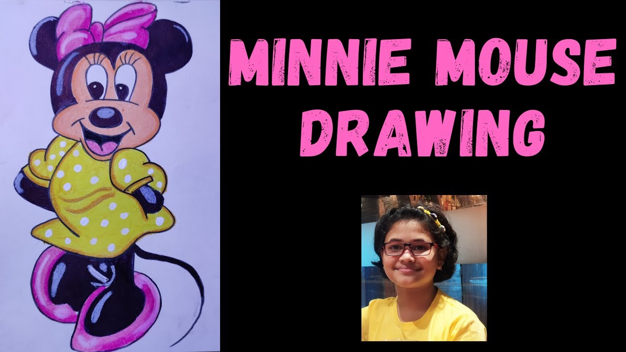 How To Draw Minnie Mouse | Minnie Mouse Drawing Easy | Draw a Minnie ...
