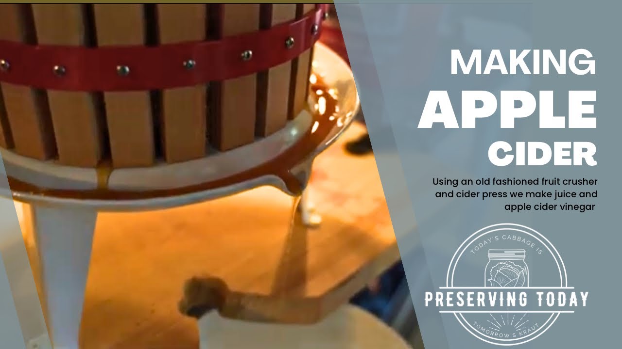 Making Apple Cider Using a Fruit Crusher and Cider Press - YouTube