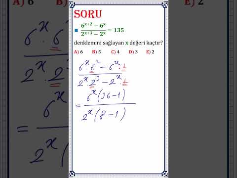 Üslü Ifadelerde Denklem Çözme Önemli Bir Soru Tipinin Çözümü💥💥#shorts
