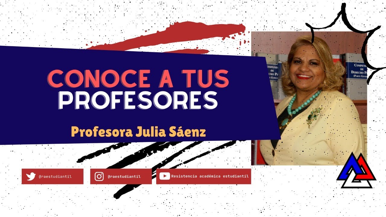 Conoce a tus profesores - Entrevista a la profesora Julia Sáenz - YouTube