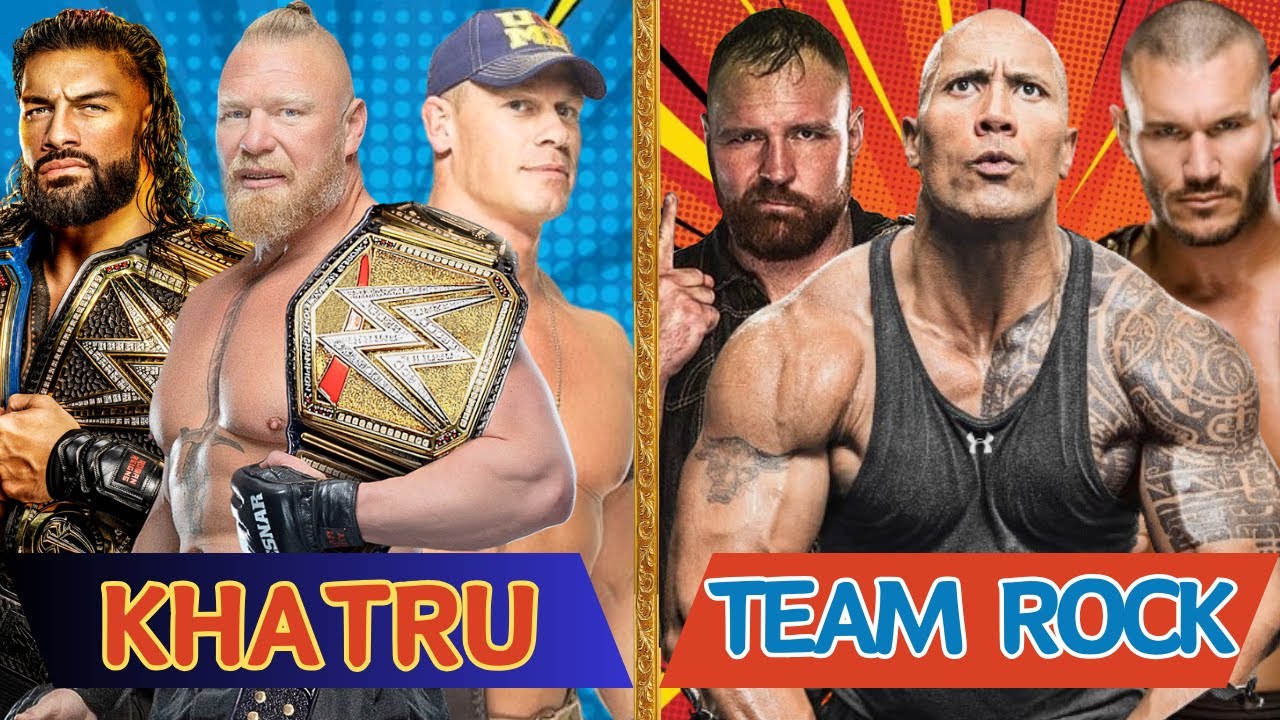 WWE 2K23 KHATRUU TEAM VS TEAM ROCK | RANDY ORTON VS JOHN CENA | BROCK ...