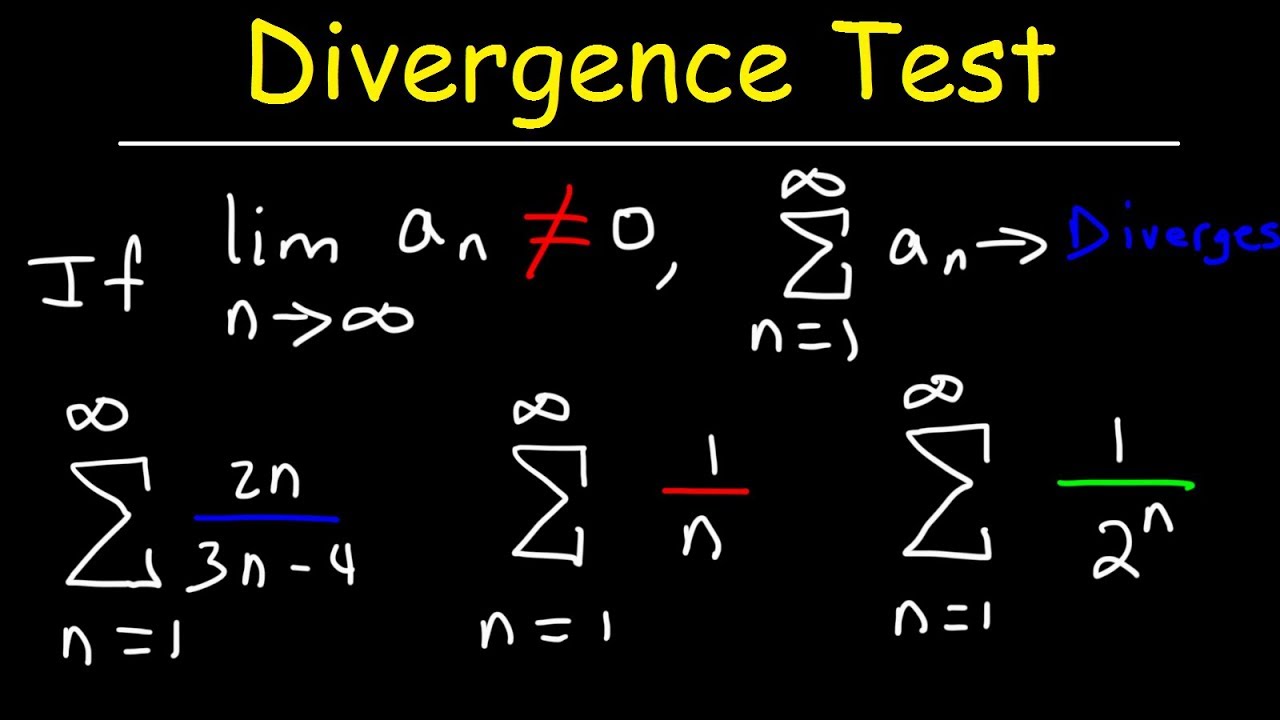 Divergence Test For Series Calculus 2 YouTube