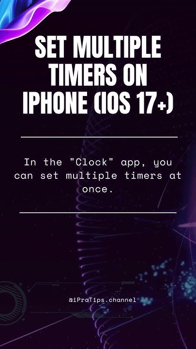 Set multiple timers on iPhone (iOS 17+) - YouTube