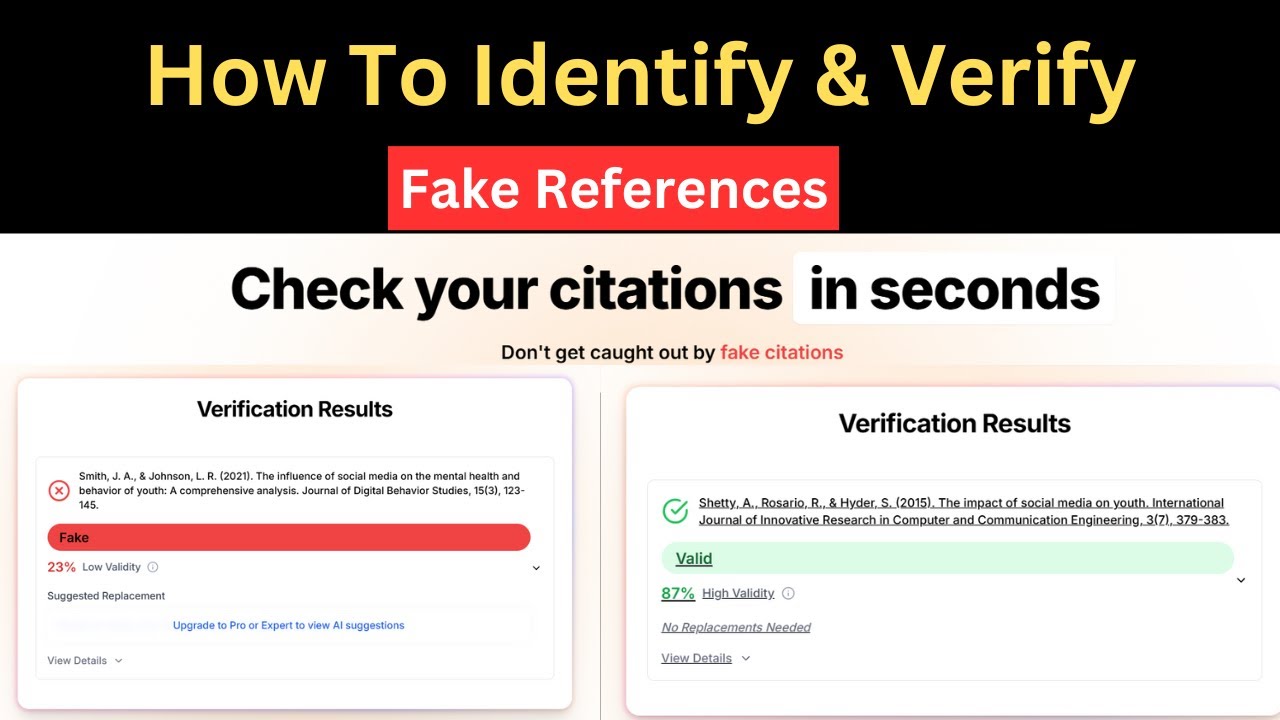 How to identify and verify Fake References in Research | Step By Step ...