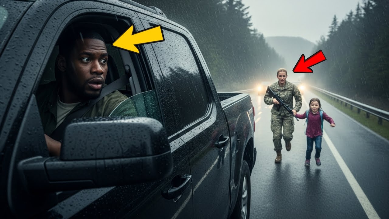 Black Single Dad Helped a Soldier and Daughter in the Rain—Then Came a Knock That Changed ...