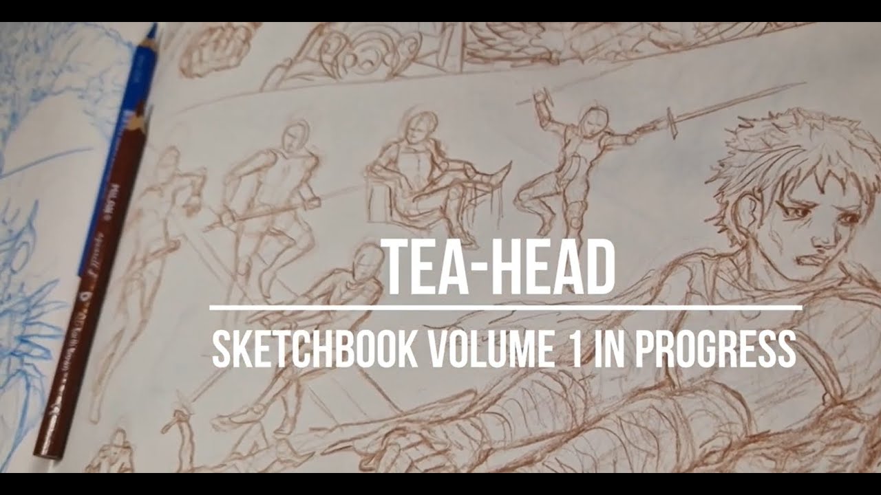 Tea head Art sketchbook's in progress - YouTube