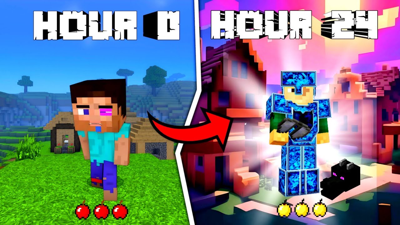 24 Hours in Minecraft Hardcore world! - YouTube