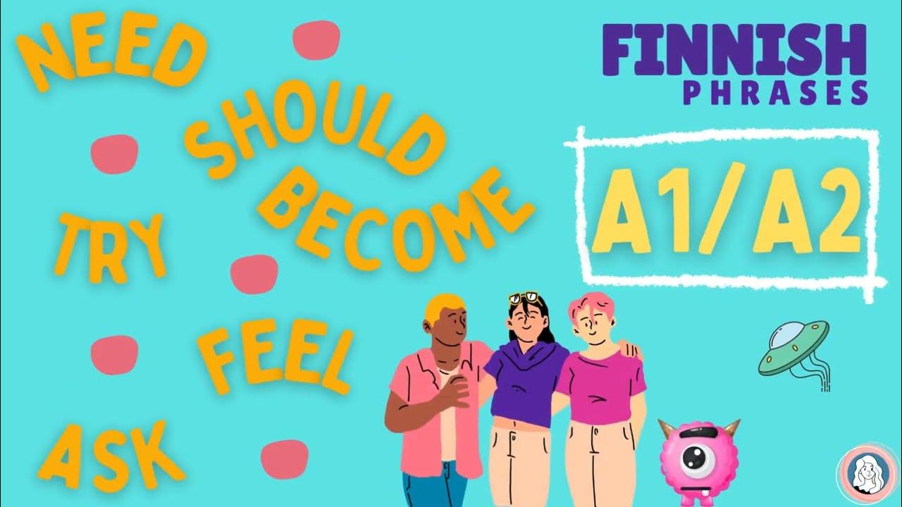 [A1-A2] Super easy Finnish phrases: 6 verbs, 50 sentences - YouTube