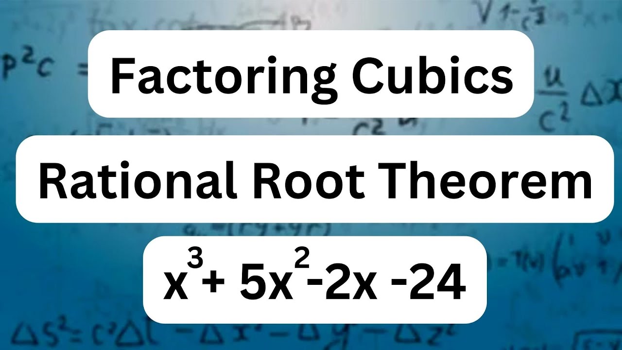How to Factor Cubic Polynomials Using the Rational Root Theorem (Step ...