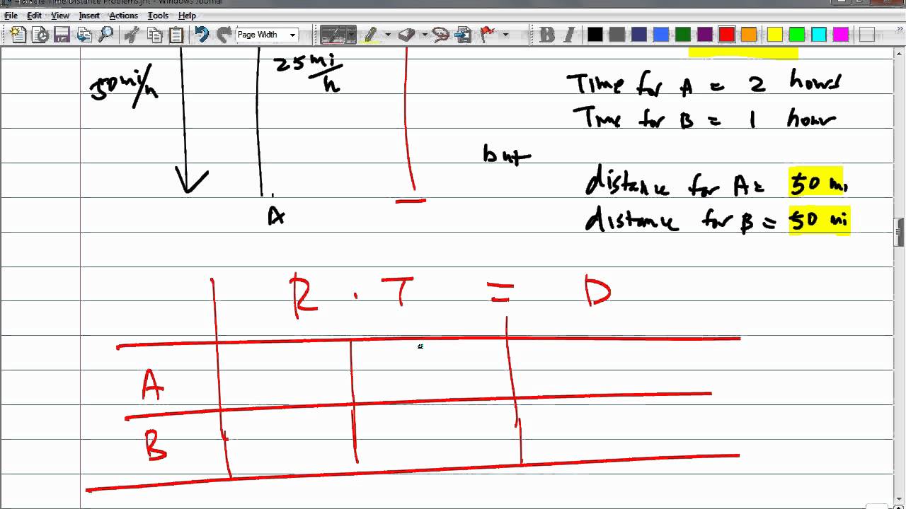 algebra 4.8.2 rate-time-distance problems - YouTube