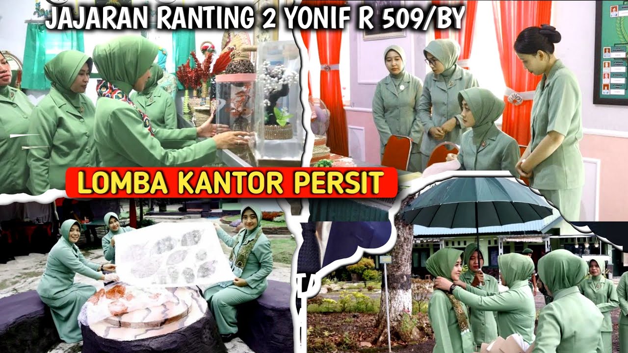 Keseruan🏆Lomba Kantor Persit Sejajaran Ranting 2 Yonif R 509/BY KOSTRAD ...