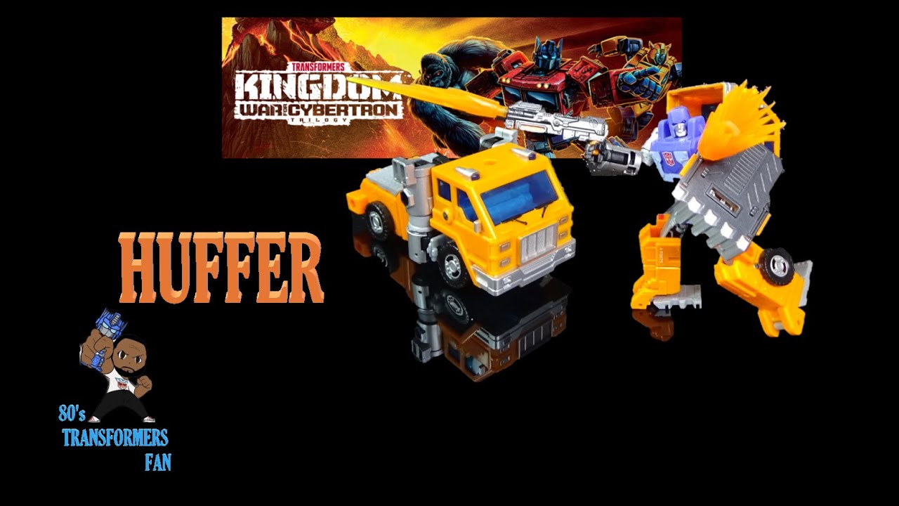 Transformers WFC Kingdom Deluxe Class Huffer toy review - YouTube