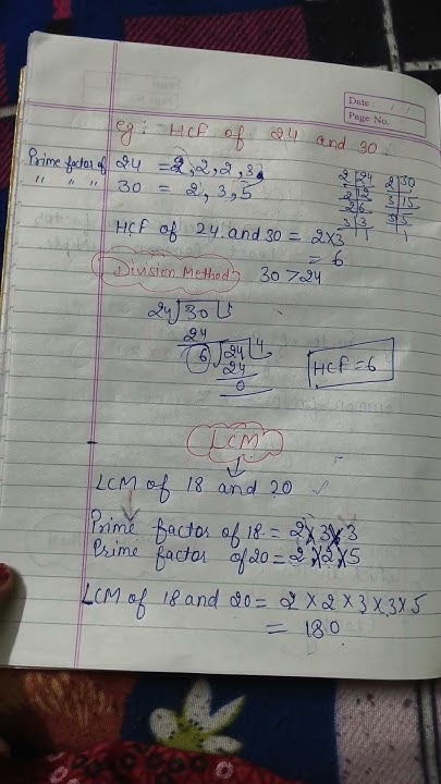 How to find HCF and LCM #maths - YouTube