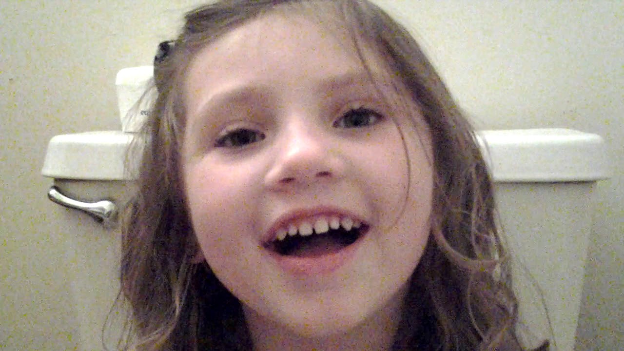 Molly on the potty....and a bible story - YouTube