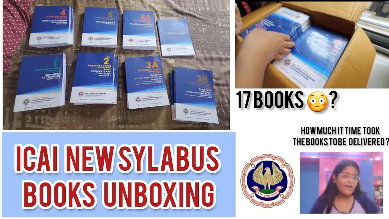 ca inter may 24 new sylabus book unboxing |cds | how much time it takes ...