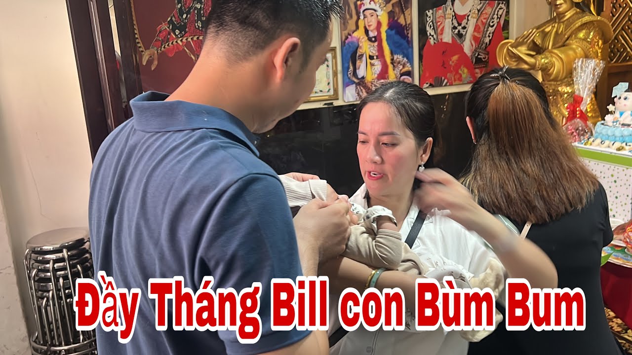 Lần Đầu Tiên Hồng Loan ẳm Bill xuất hiện làm đầy tháng đón Vũ Luân ...