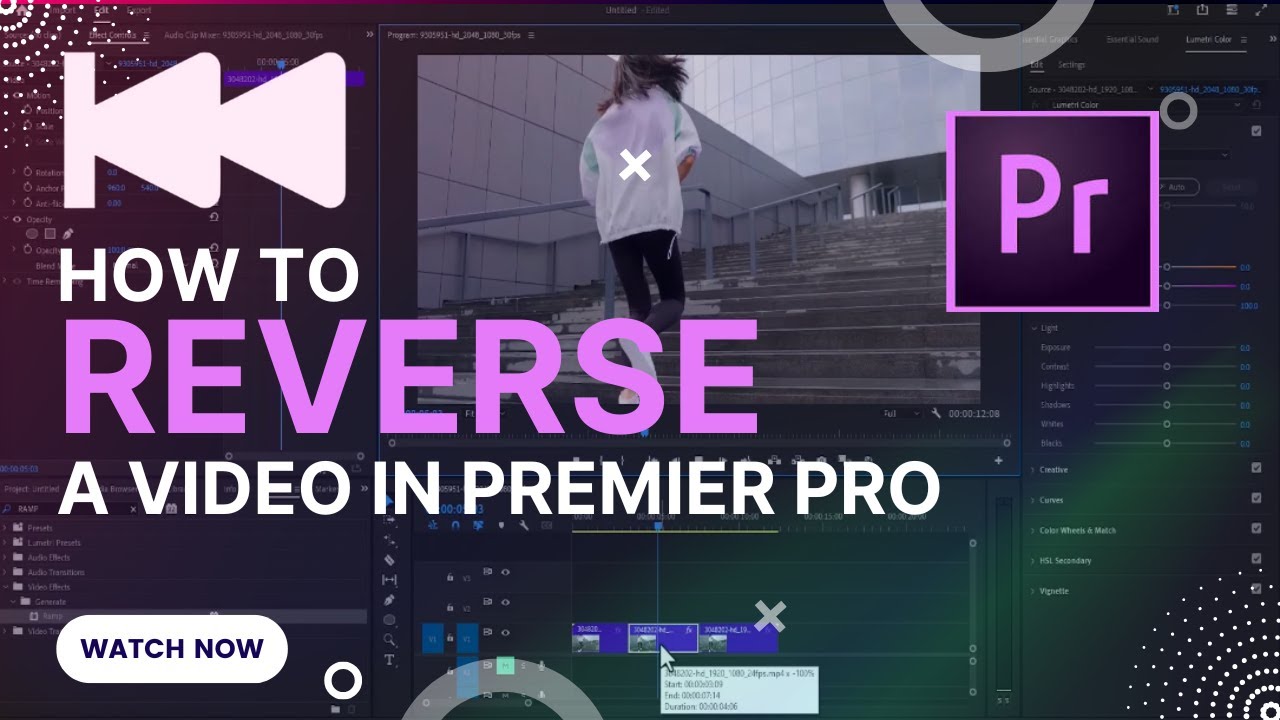 How To Rewind Effect In Premiere Pro - YouTube