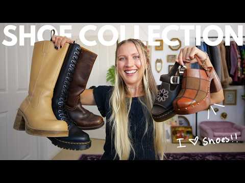 MY SHOE COLLECTION 2026 ✨ all my Dr. Martens + Vintage FRYE boots + thrifted shoes ✨