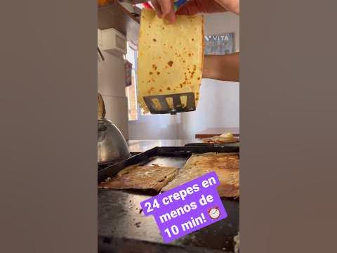 Cómo hacer 24 crepes en menos de 10 minutos!😳⏰👏 - YouTube