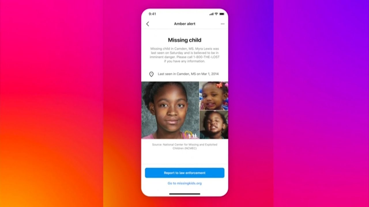 Instagram to highlight Amber Alerts - YouTube