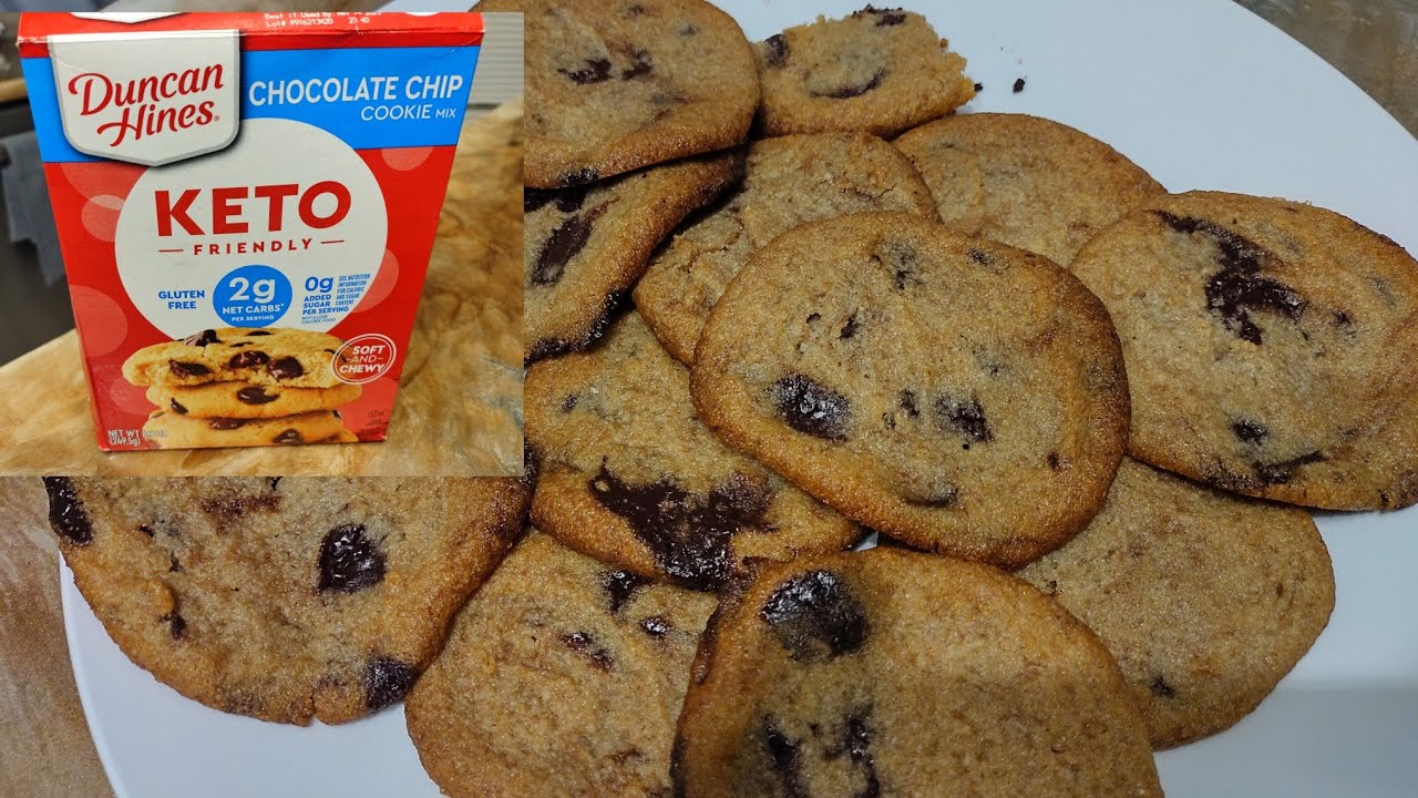 Duncan Hines Keto Chocolate Chip Cookie Mix/ Review - YouTube
