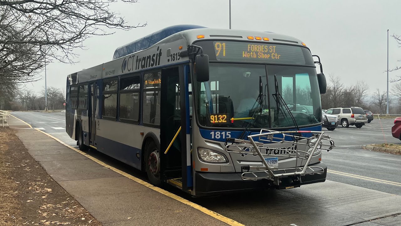 Ride on: CTTransit #1815 on Route 91 - YouTube