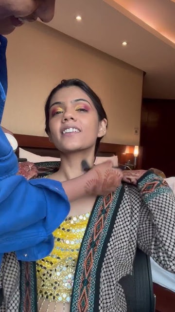 My First Bridal Haldi Makeup On A Real Bride 😍💖 Shorts Bridalmakeup Haldimakeup Youtube
