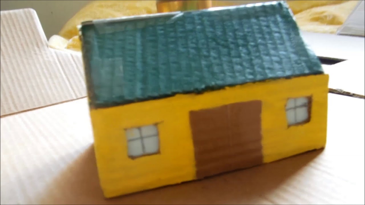 Scratch built farm house Cardboard - YouTube