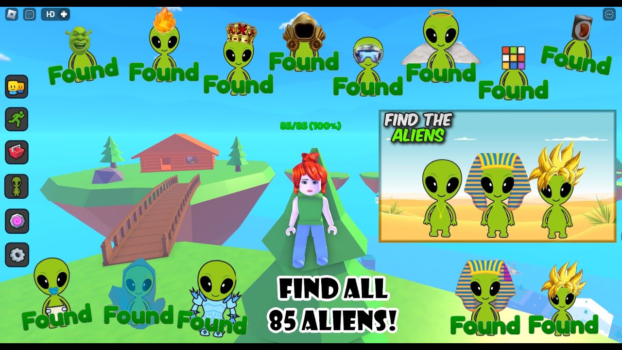 Find All the Characters in 'Find the Aliens (85)" Roblox - YouTube