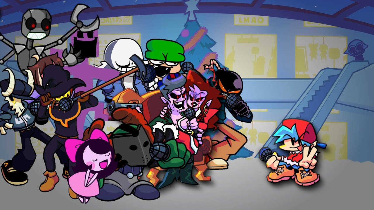 [CHRISTMAS SPECIAL] FNF - Red Snow But Every Turn a Different Character ...